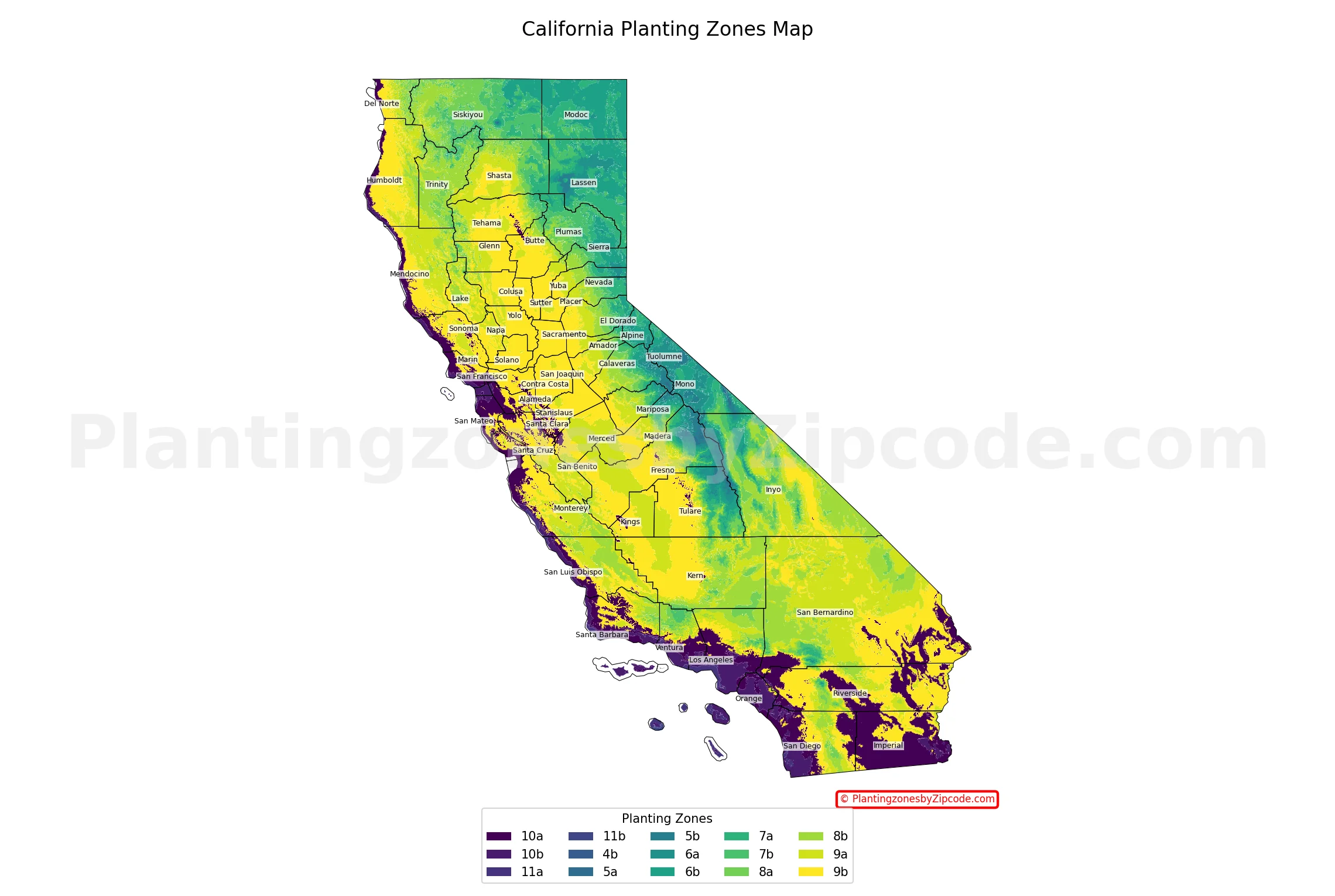 California Agriculture Zones By Zip Code
