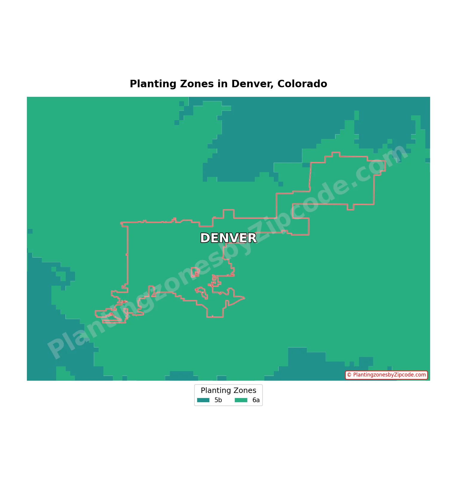 Planting zones in Denver with Map - plantingzonesbyzipcode