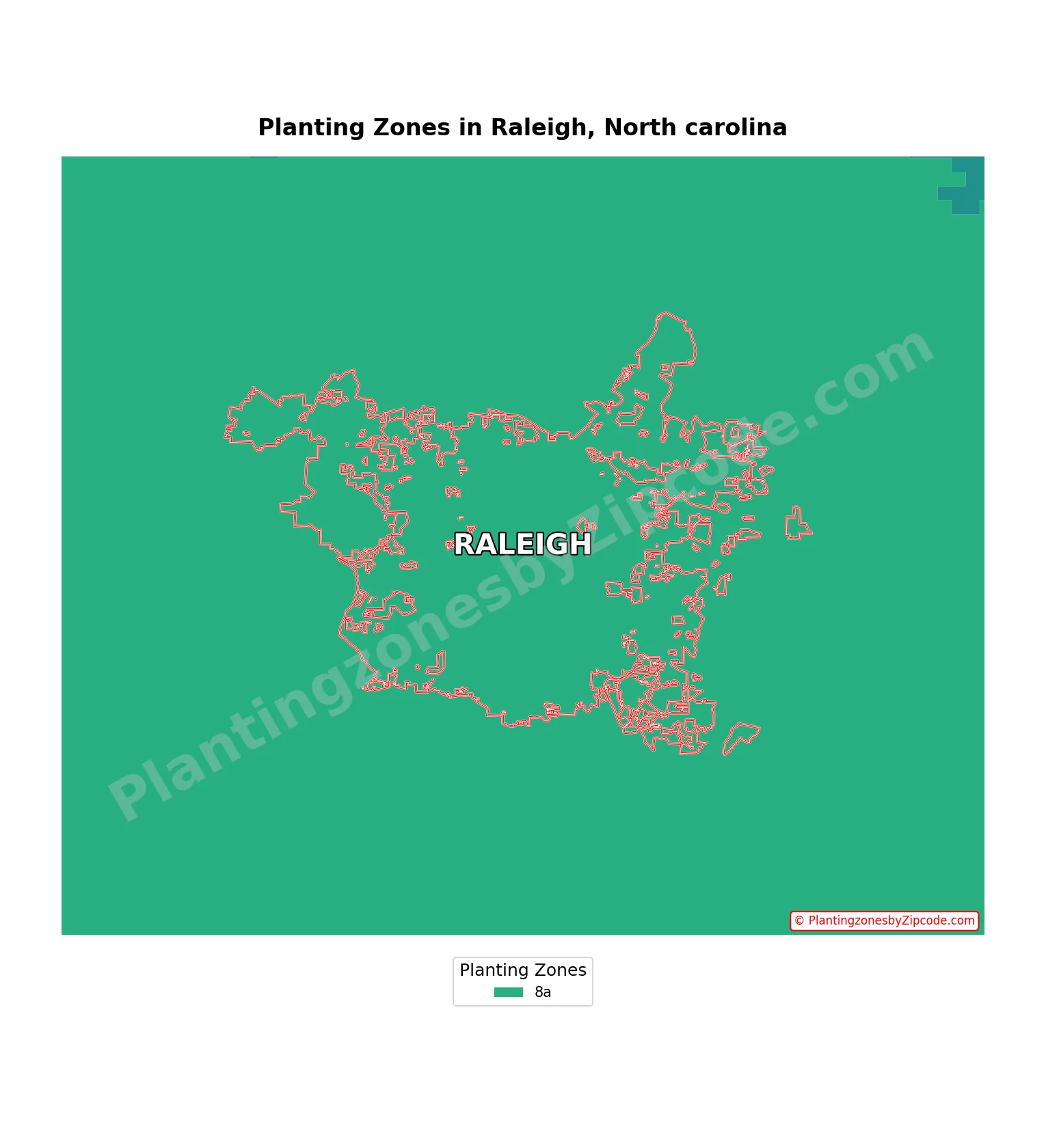 Raleigh Planting zone with Map - plantingzonesbyzipcode